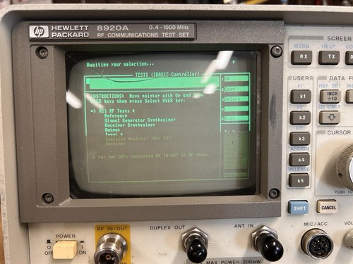 HP Agilent 8920B RF Communications Test Set 0.4-1000 MHz 08920-60250 | eBay