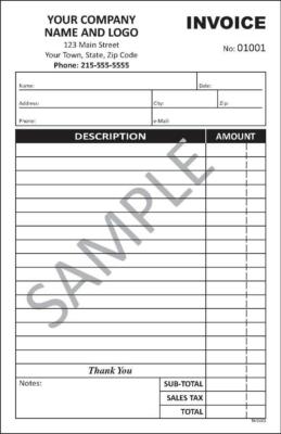 100 Custom 2 Part Forms /Invoice/Sales Receipt/Estimate/Quote/Proposal ...