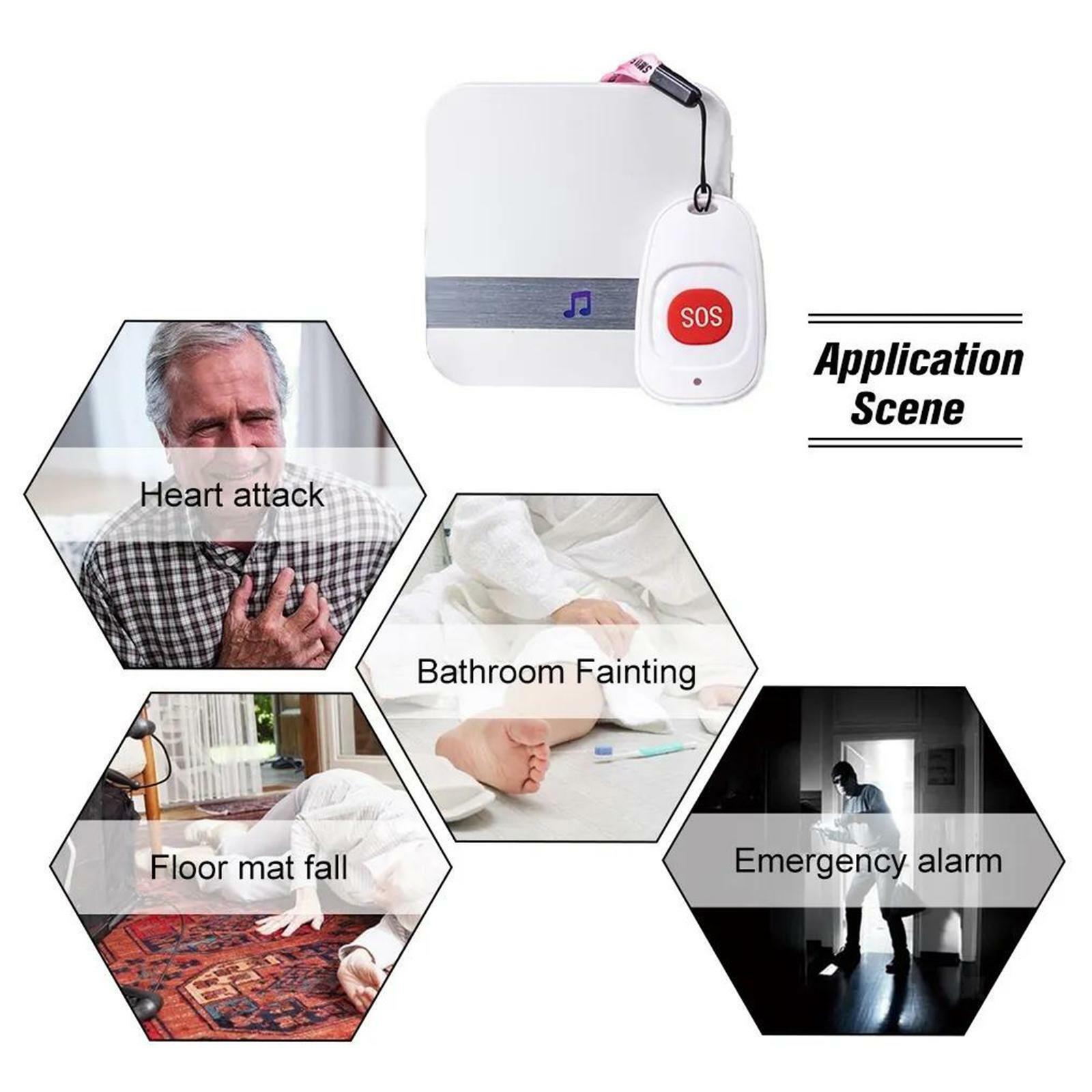Caregiver Pager Receiver Elderly Home Nurse Call Alert Alarm Personal ...