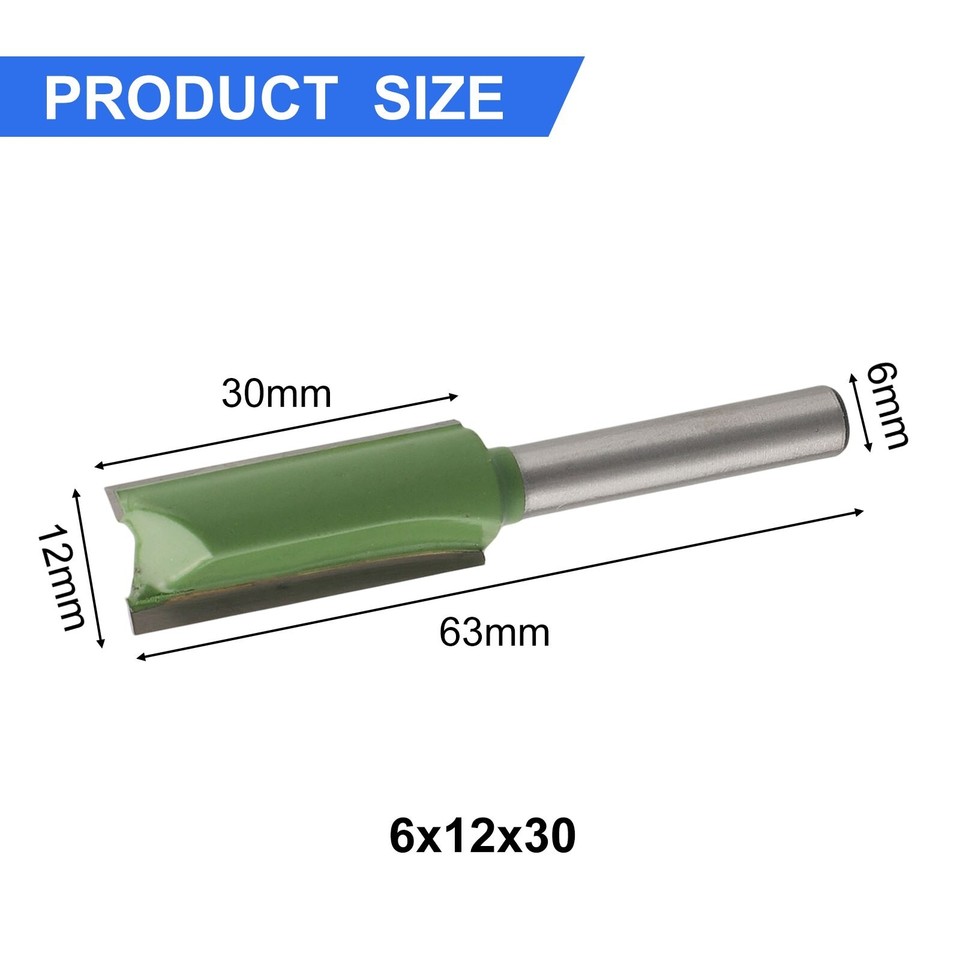 6MM Router Bit Bit Carving Cutter Milling Router Shank Single Straight ...