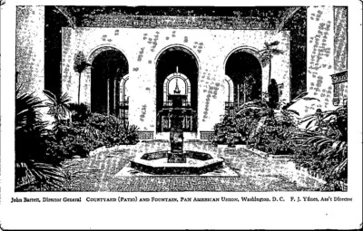 Courtyard and Fountain-Pan American Union-Washington DC-Antique ...