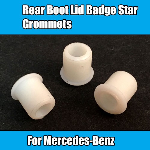 3x For Mercedes-Benz Rear Boot Lid Badge Star Grommets White Plastic ...