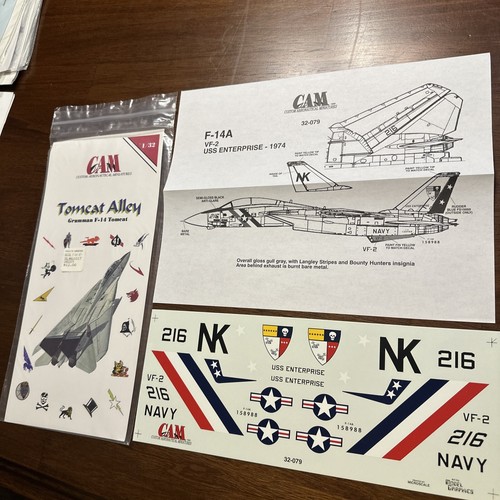 CAM Decals 32079 1/32 Scale F-14A Tomcat VF-2 USS Enterprise 1974 | eBay
