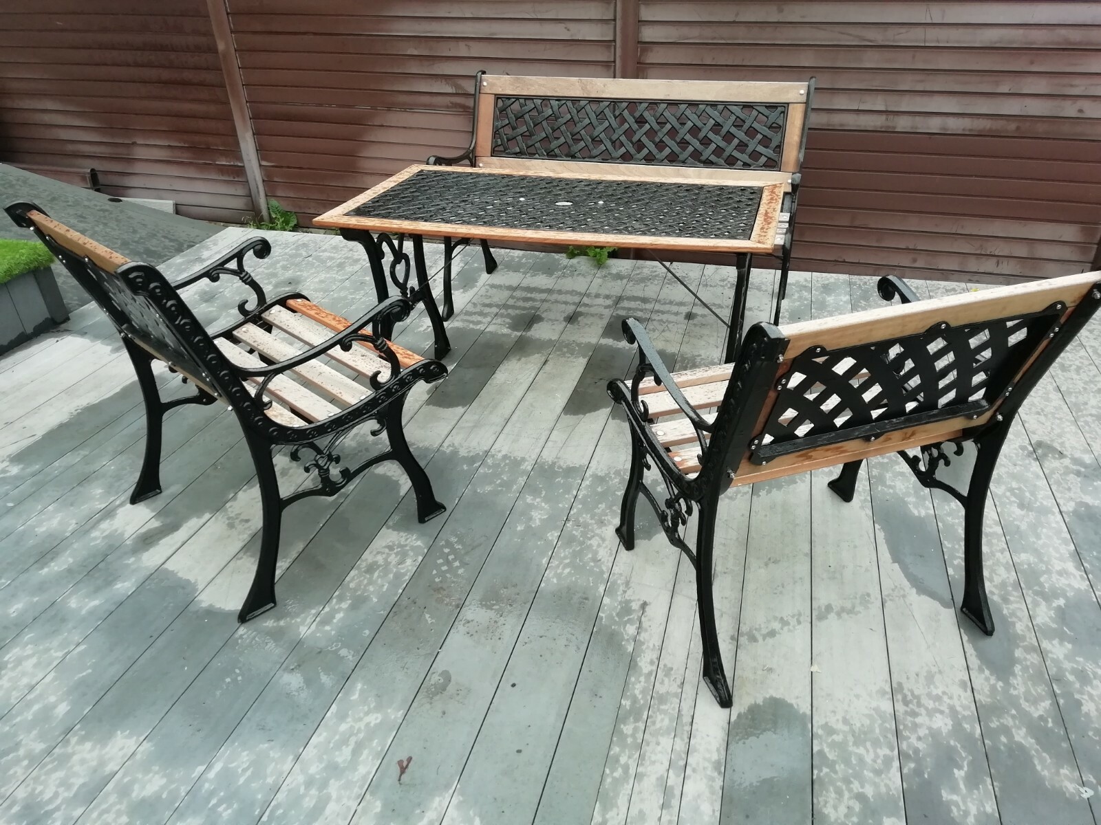 Replacement Sapele Hardwood Garden Bench Slats 1.22m 4 ft x 20mm 35 ...