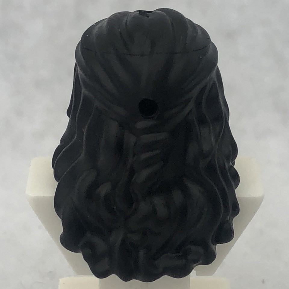 LEGO 92258 Black Mini Doll, Hair Friends Long Wavy, Partially Tied Back ...