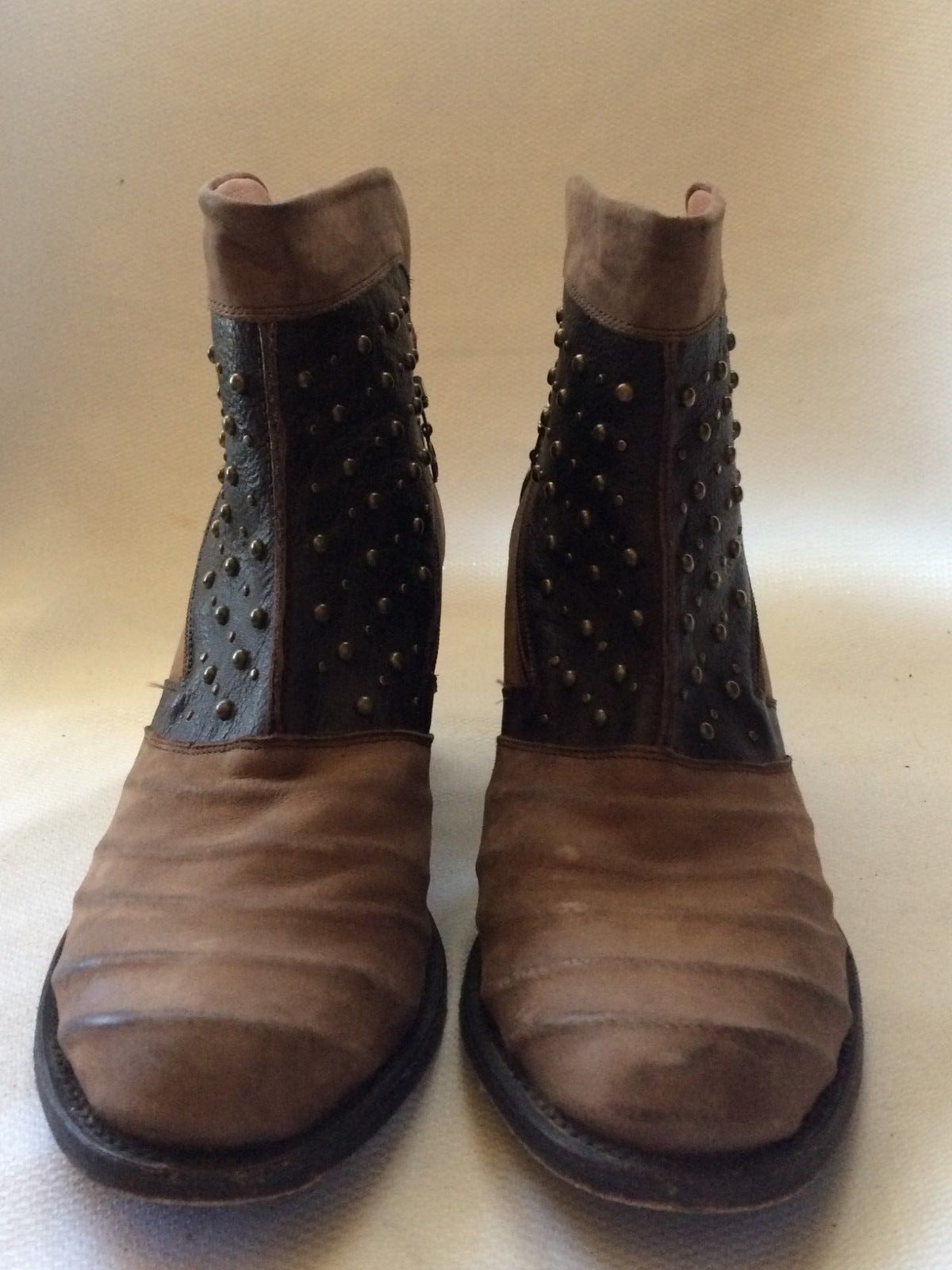 MISS MACIE Fashion Ankle Boot Women 10 M Piper Ribbed Dual Zipper Brown ...