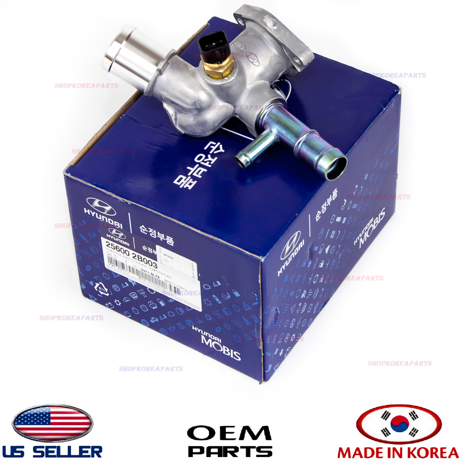 Control Temperature, Inlet Flange Water Inlet OEM Hyundai Kia See ...
