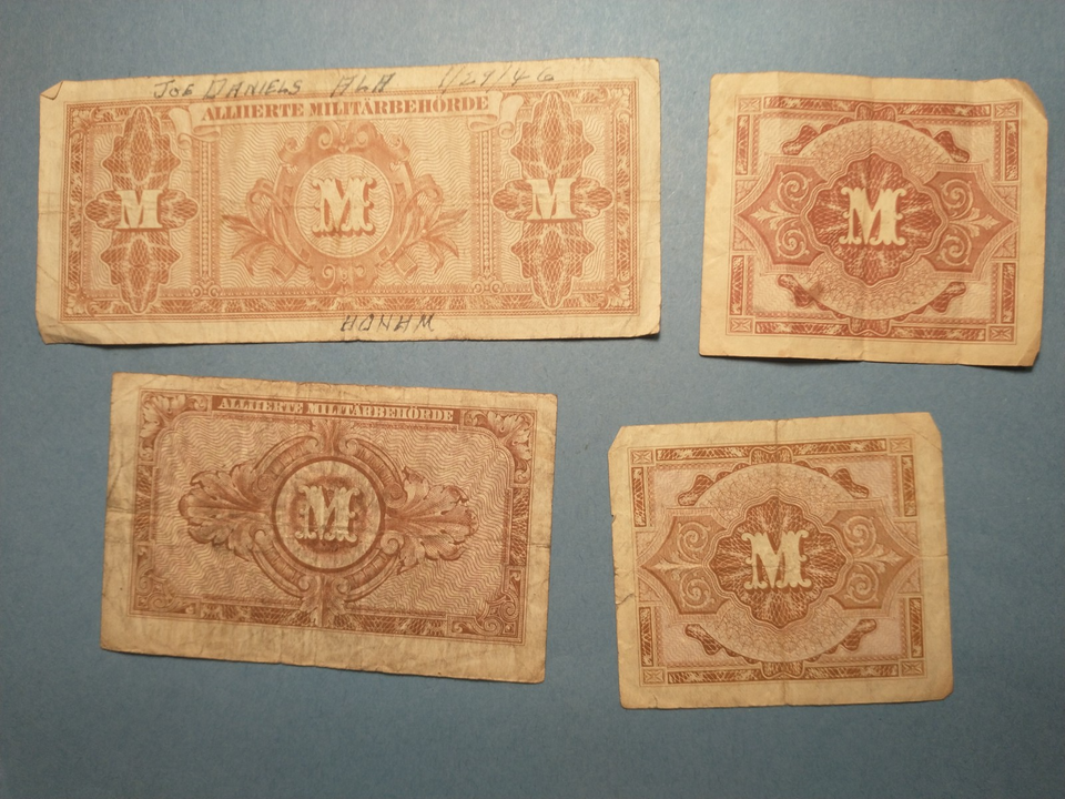 MPC Lot, Series 1944, 20 10 5 1/2 Mark, Marks Military Payment Germany ...