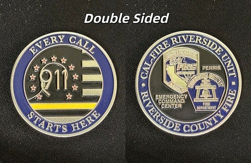 Cal - Fire Riverside Unit Riverside County Fire 911 Challenge Coin _H ...