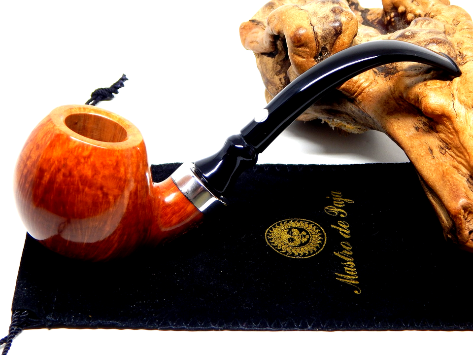 MASTRO DE PAJA 1990's UNSMOKED 3B "L" GRADE BENT APPLE ESTATE PIPE W ...