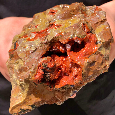 4.66LB RARE Natural red Volcanic Rock agate Sphere Quartz Crystal ...