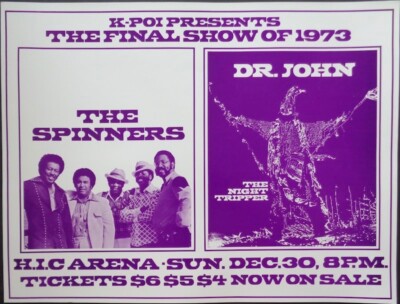 DR JOHN THE SPINNERS HAWAII 1973 Concert poster 18x24 NM | eBay
