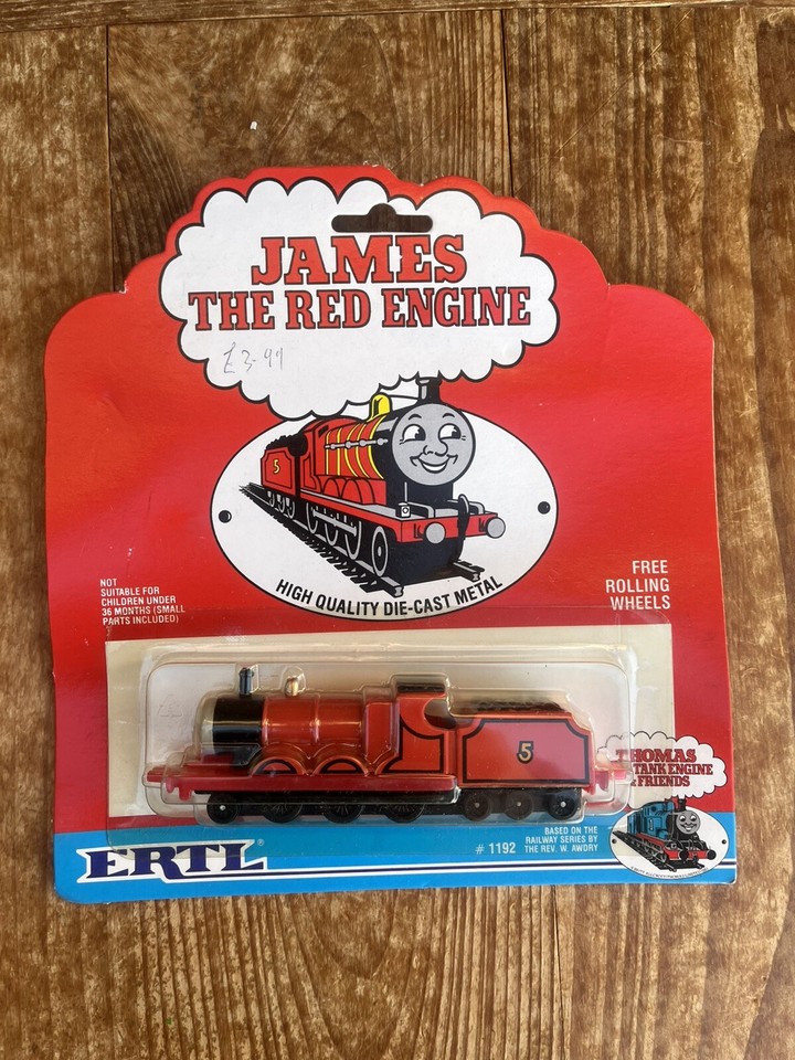ERTL Thomas Tank Engine & Friends Train - JAMES NEW 1987 CLOUD PACKAGE ...