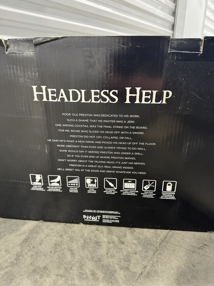 Headless Help 2019 Spirit Halloween Animatronic Prop | eBay