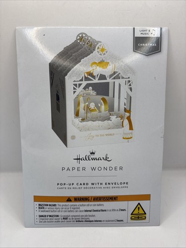 Hallmark PAPER WONDER 3D POP-UP CARD w ENVELOPE NATIVITY CHRISTMAS ...