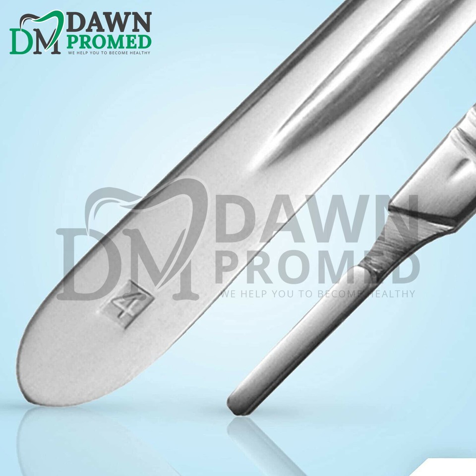 1000 Sterile Surgical Blades #25 with BP Scalpel Handle #4 Medical ENT ...