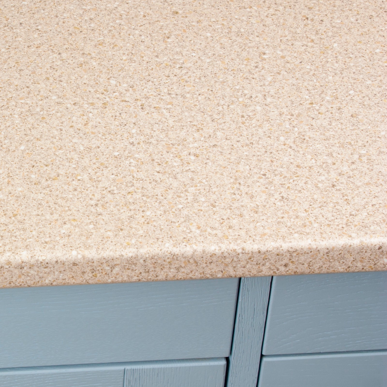 Cream Beige Laminate Kitchen Worktop 38mm, 6mm Round Edge Matt ...