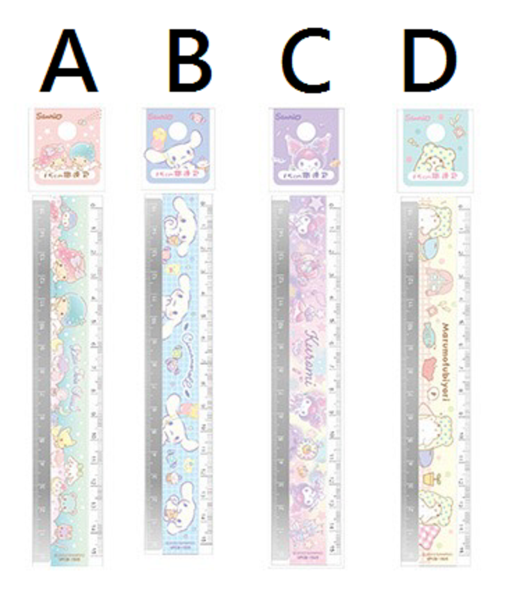 Sanrio Rulers Melody Little Twin Stars Kuromi Cinnamoroll Tool Metal ...