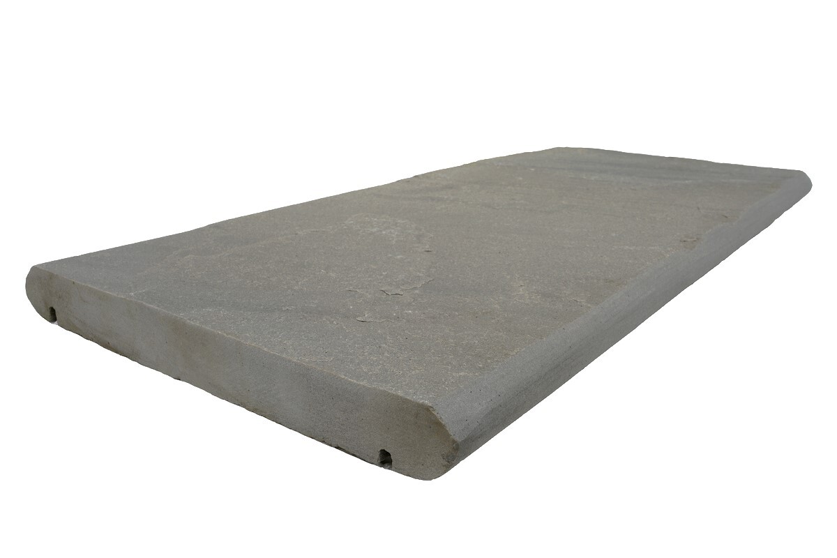 Coping Stones - Kandla Grey Sandstone Wall Capping - Rounded Bullnosed ...