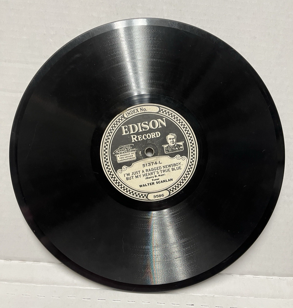 Edison Diamond Disc Record #51374 I'm Just a Ragged Newsboy/The ...