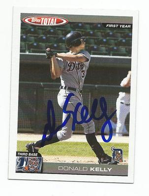 DONALD KELLY Autographed Signed 2004 Topps Total card #795 Detroit ...