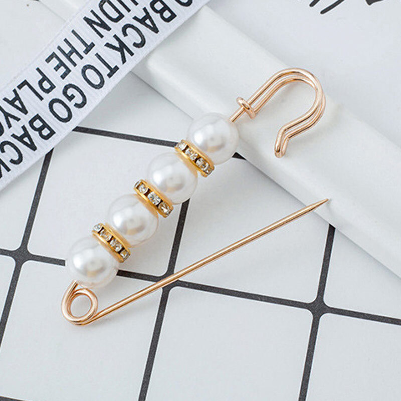Waistband Pin Accs. Pearls Brooch Waist Tighting Clap Anti Exposed ...