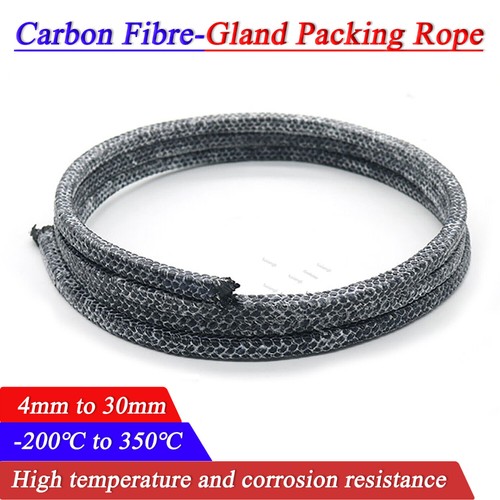 Carbon Fibre Gland Packing Braided Rope Seal Pump & Valve Square 4mm to ...