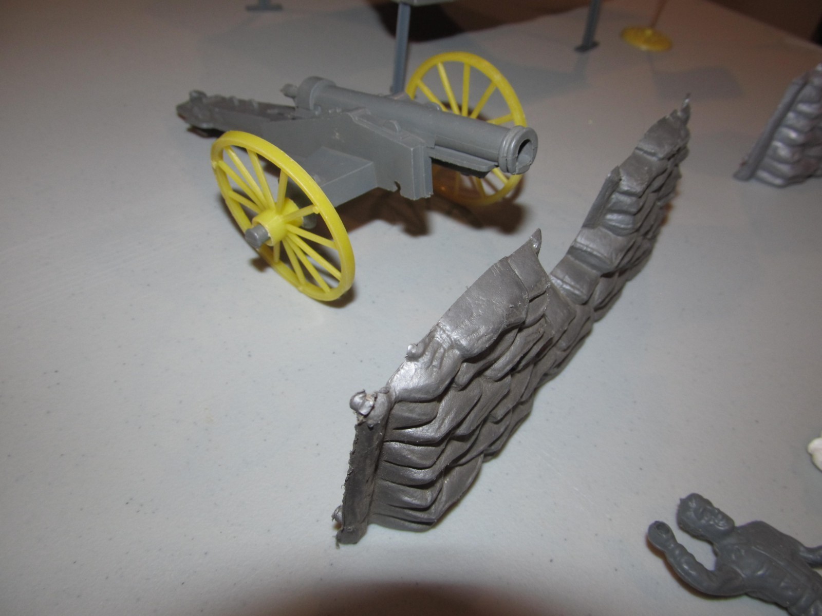 Vintage 1960's MPC Ring Hand Civil War Soldiers, Cannon, Tent Gray ...