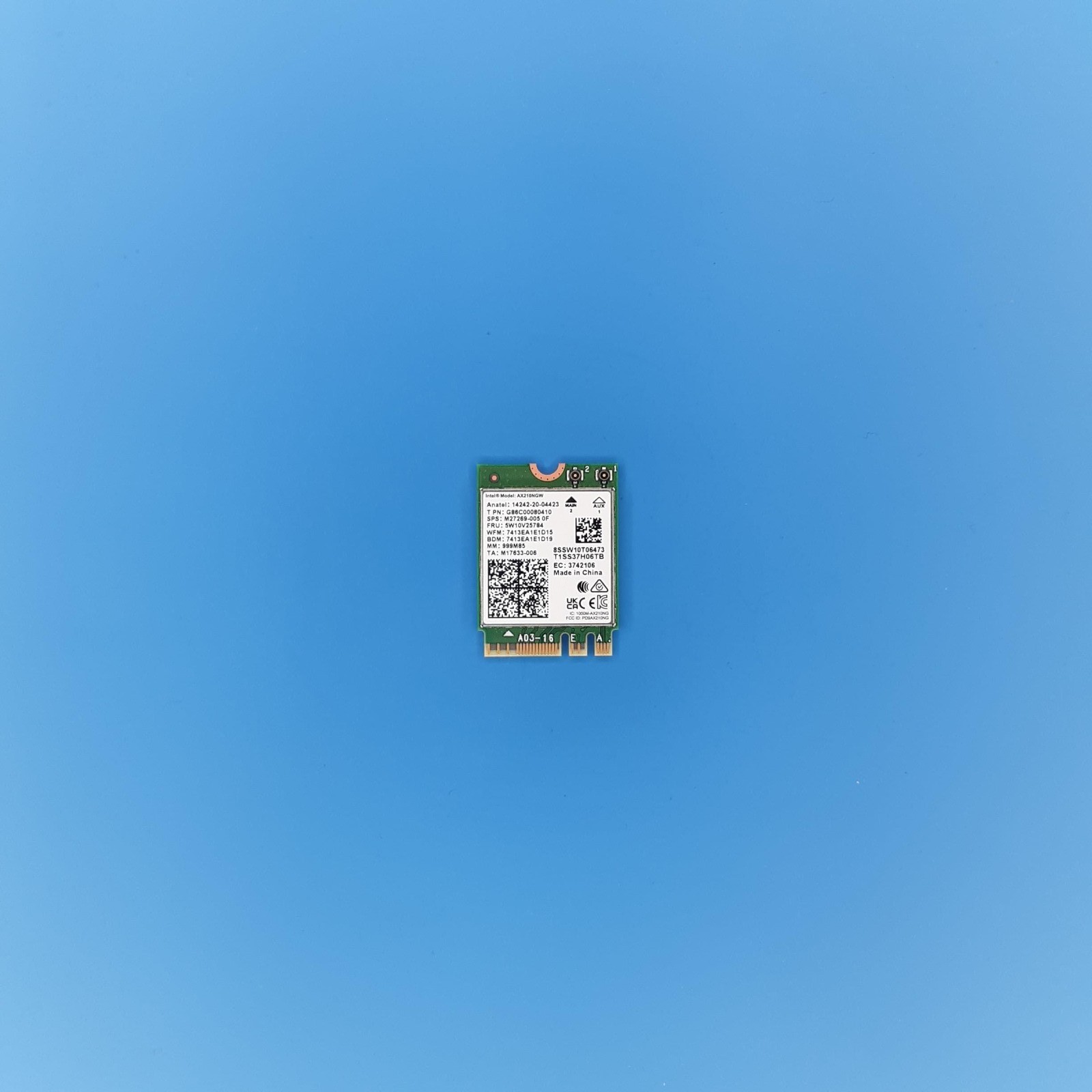 Intel AX210 Wi-Fi 6E Card M.2 2230 | Tri-Band | BT 5.3 | AX210.NGWG.NV ...