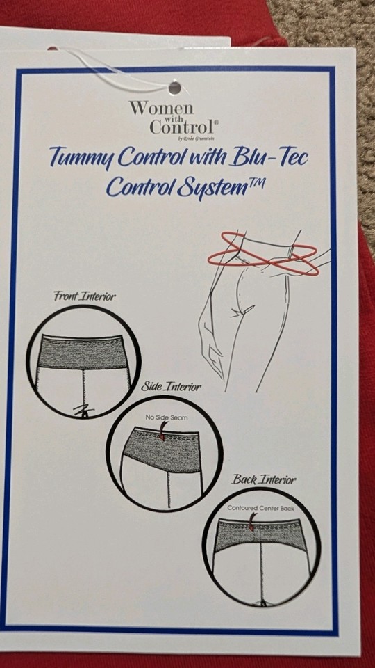 Women with Control By Renee Greenstein Tummy Control Leggings Red Size Large NWT | eBay