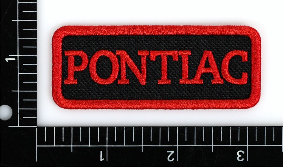 Pontiac Embroidered Patch Black/Red Iron-On Sew-On Backpack Hat Shirt ...