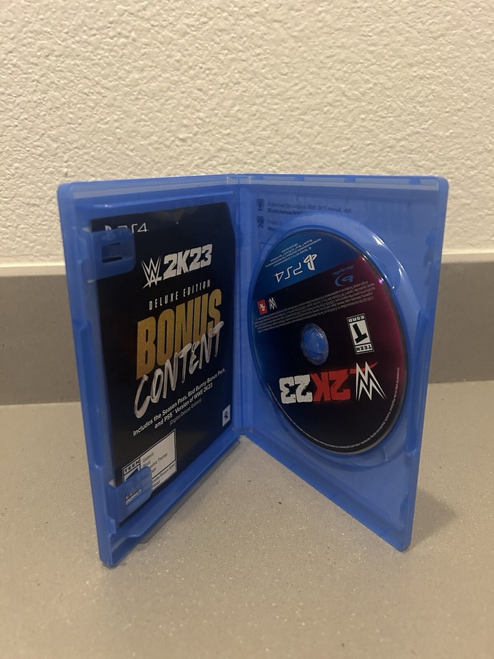 WWE 2K23 W2K23 2023 PS4 Deluxe Edition DISC NEW w Unused DLC- slip ...