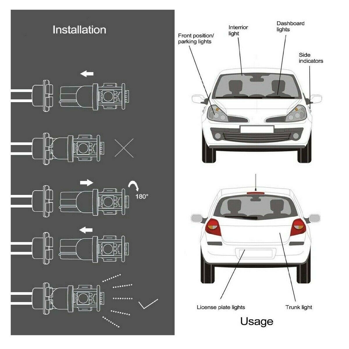 4x Commodore WHITE LED Parking Light Globes Holden VT VX VY VZ VE VF | eBay