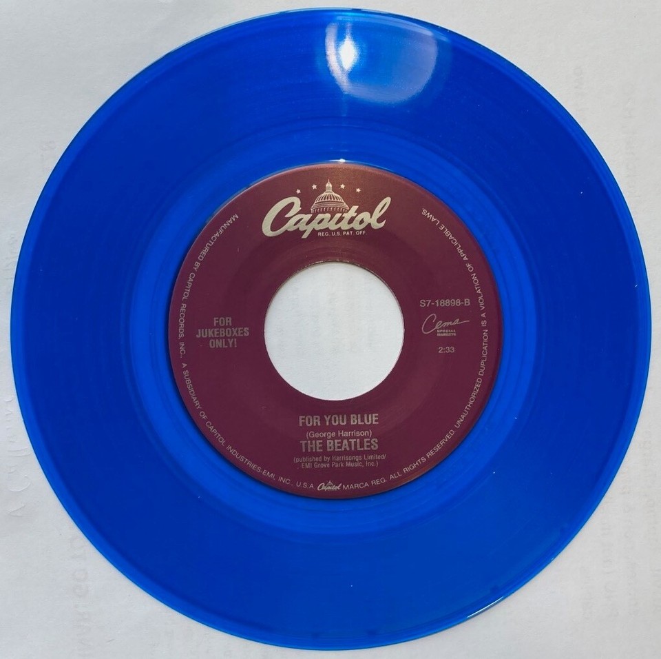 The Beatles, The Long and Winding Road, blue vinyl 45 (US, Capitol ...