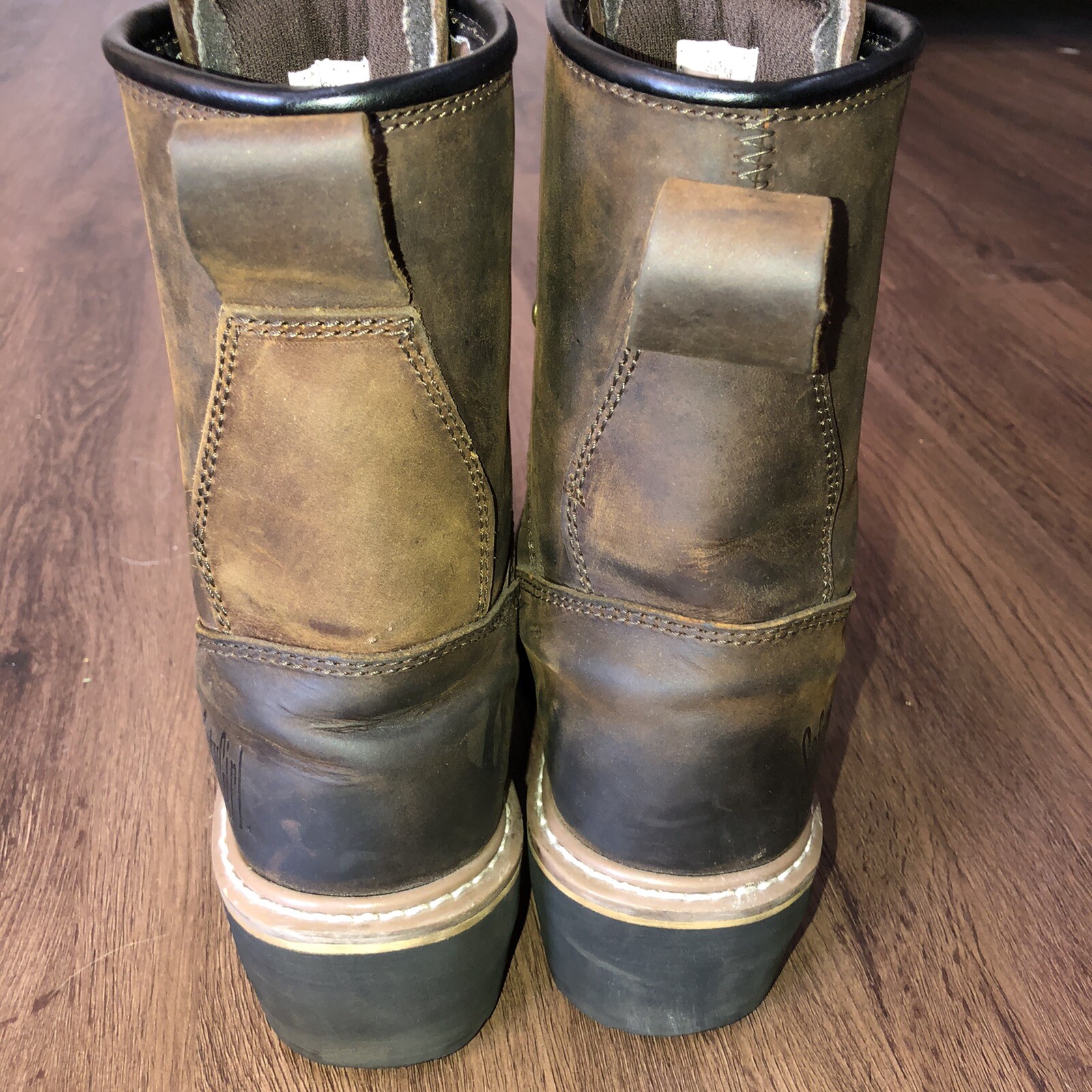 Safety Girl 8” Logger Boot Brown Leather Steel Toe Wo… - Gem