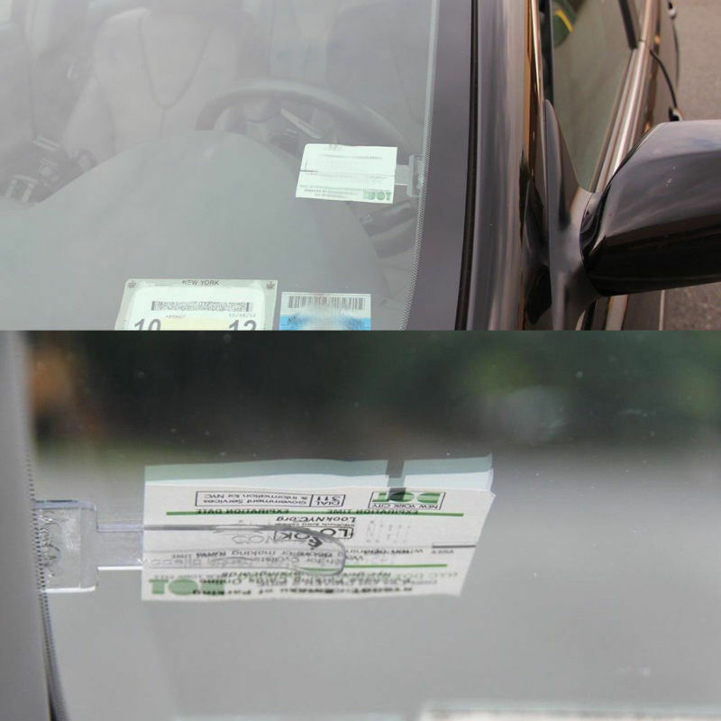 5Pcs Car Vehicle Parking Ticket Permit Clip Sticker Holder Windscreen ...