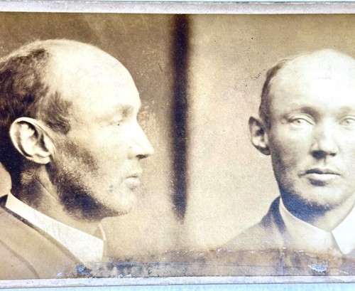 1910 LARCENY Bald & Quite Deaf Thomas Wilson SCRANTON PA Mug Shot ...