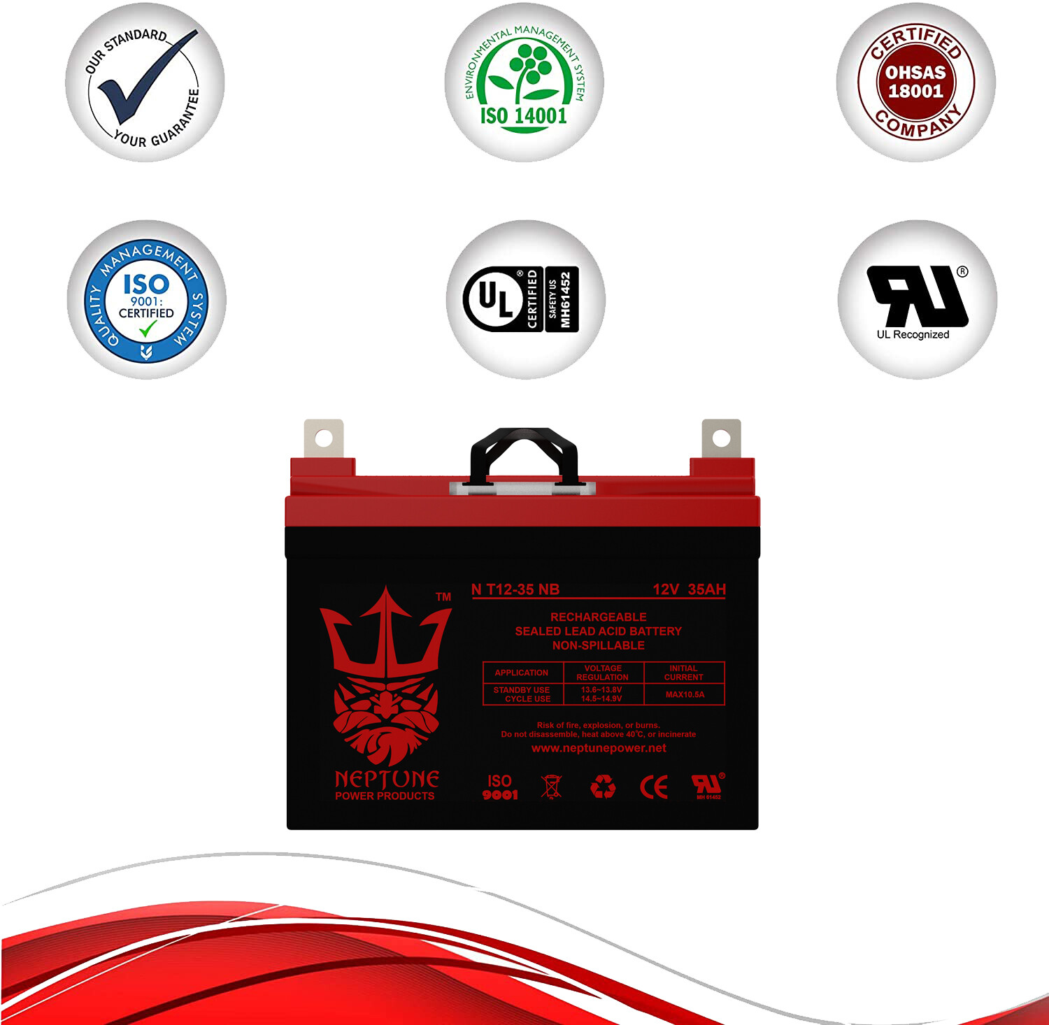 Jump N Carry JNC950 12V 35Ah SLA Replacement Jump Starter Battery By ...
