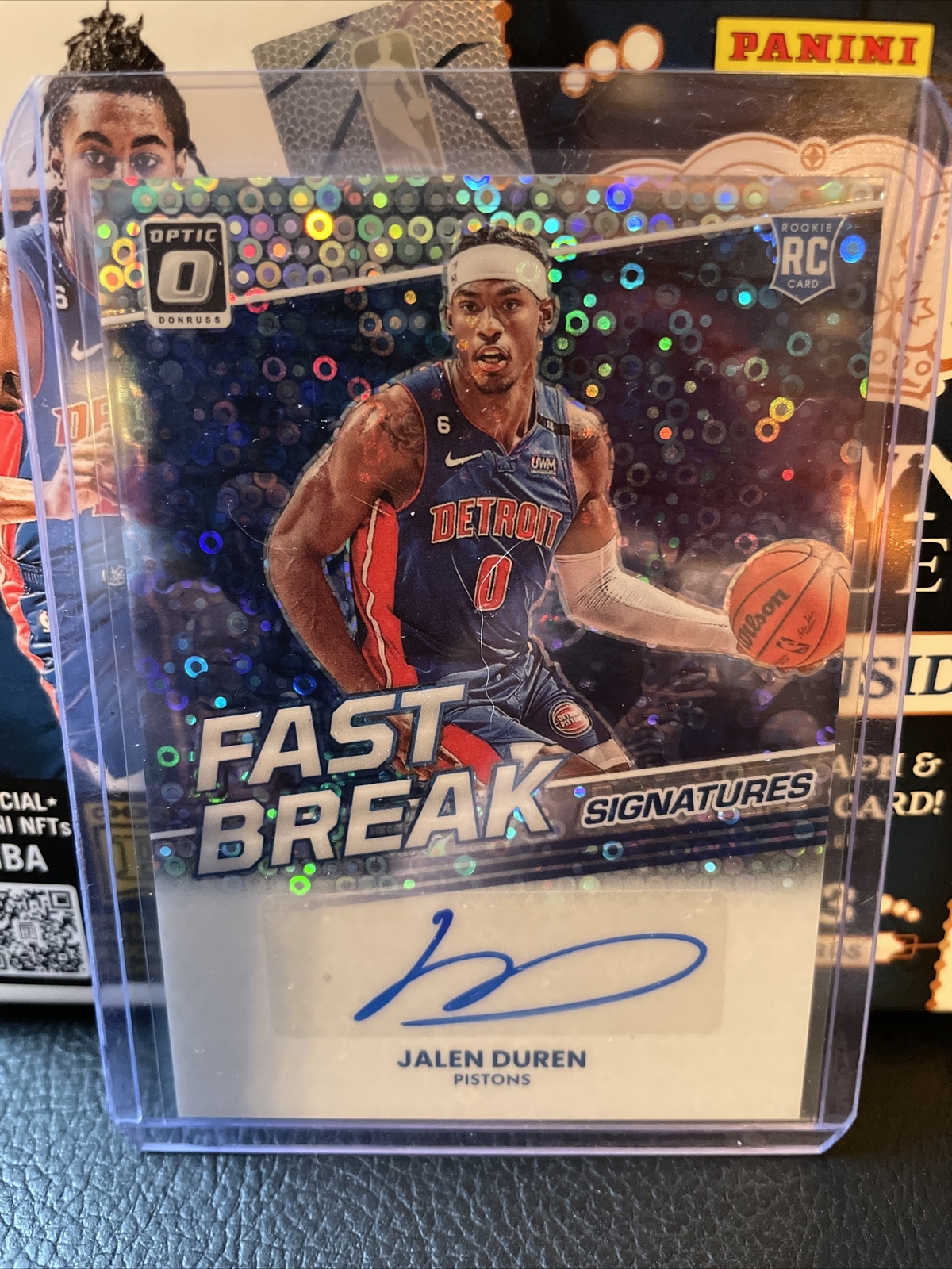 Jalen Duren RC Auto 2022-23 Donruss Optic Fast Break Rookie Autograph ...