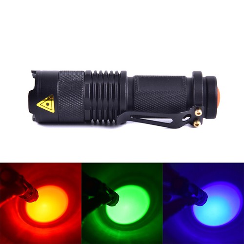 Red/Green/Blue Beam Light LED Flashlights Night Vision Torch For ...