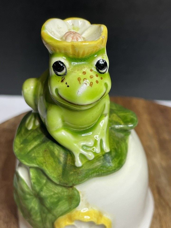 Vintage Josef Originals Frog Porcelain Bell Japan Collectible | eBay