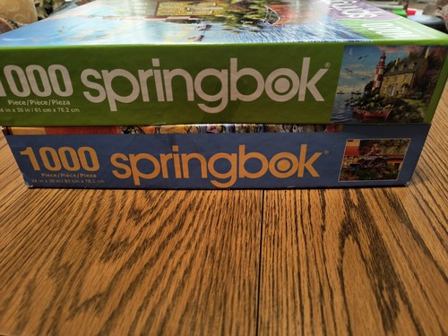 Lot Of 2 Springbok 1000 Pc Puzzles ( The Cottage Lighthouse And ...