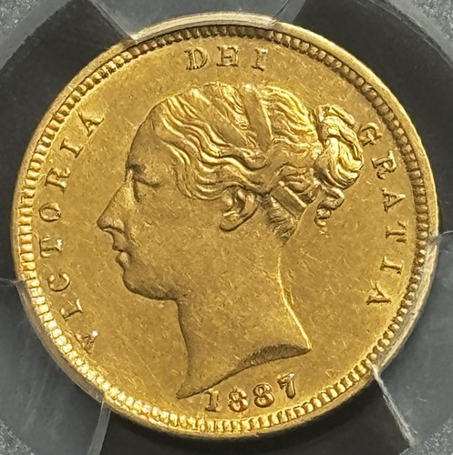 EXTREMELY RARE 1887 M Queen Victoria Gold half Sovereign - Rarity 6 ...