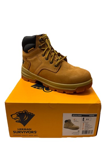 Herman Survivors Boulder Steel Toe Leather Work Boots Men's 8 W NEW ...
