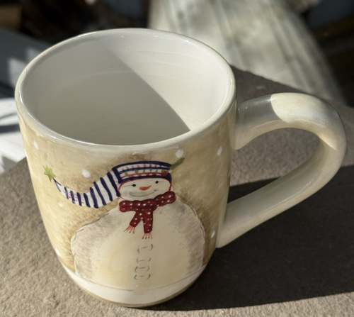 Oneida Snowmates Snowman Earthenware Coffee Mug By Debbie Taylor-Kerman ...