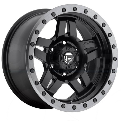 15x8 Fuel D557 Anza 5x114.3 -18 Matte Black GunMetal Ring Wheels Rims ...