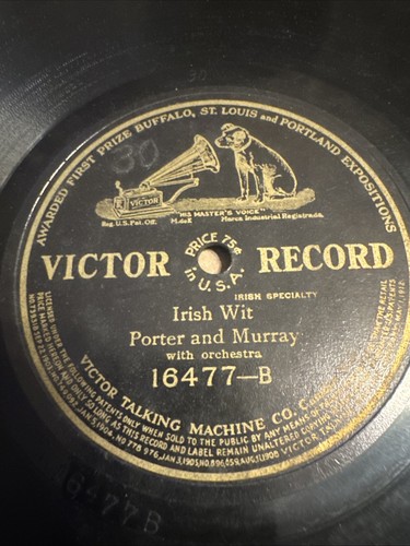 Victor 78 RPM Steve Porter & Billy Murray / American Quartet- Irish Wit ...