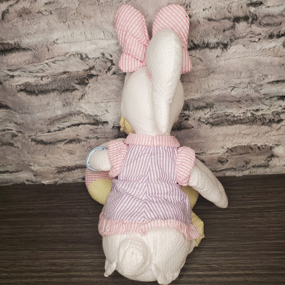 Disney Parks Daisy Duck Seersucker Designer Plush Toy Stuffed Animal 15 ...