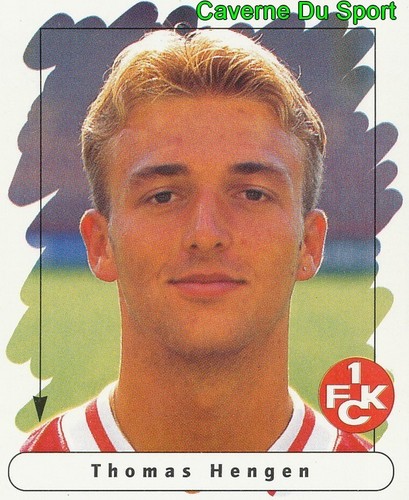 082 THOMAS HENGEN GERMANY 1.FC KAISERSLAUTERN STICKER FOOTBALL 1996 ...