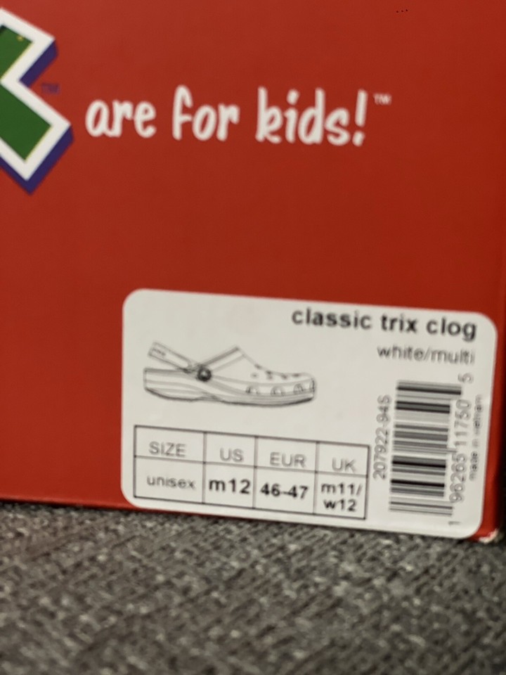 Trix Crocs Classic Clog BRAND NEW Sz 12M | eBay